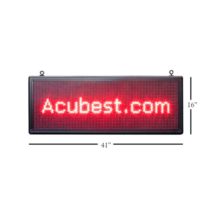 LED Programmable Scrolling Message Board 41" x 16" / U-63 | Acubest